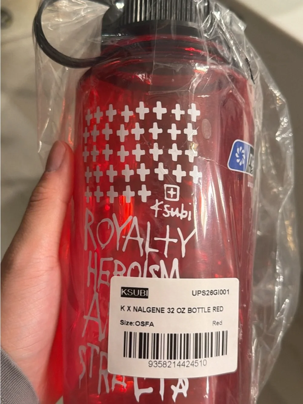 Ksubi | Other | Red Nalgenestyle Water Bottle With White Street Graphic ...